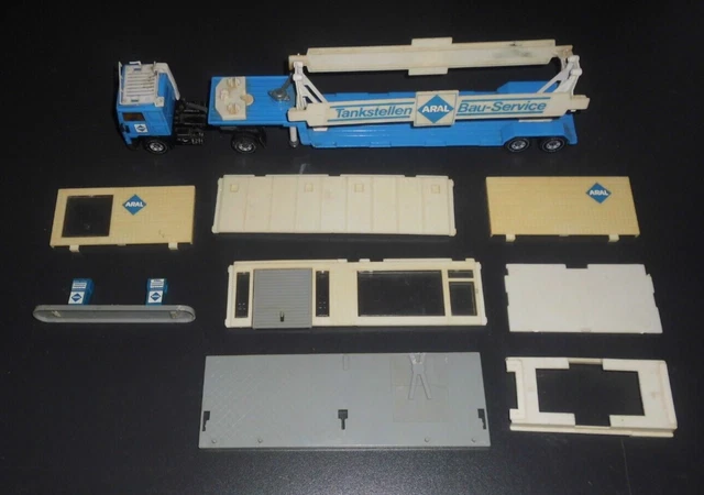SIKU ARAL TANKSTELLEN Bauzug, Volvo F1o, Sattelzug. Sondermodell Nr ...