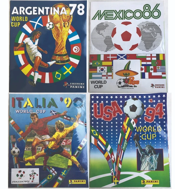 WORLD CUP STICKER Album LOT 78 86 90 94 Panini Complete Magazine ...