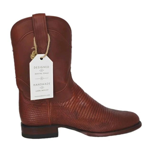 TECOVAS THE NASH Bourbon Lizard Skin Men's Roper Boots Size 10 D £270. ...