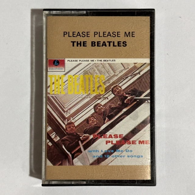 THE BEATLES PLEASE Please Me Cassette Tape Blue On-Body Print ...