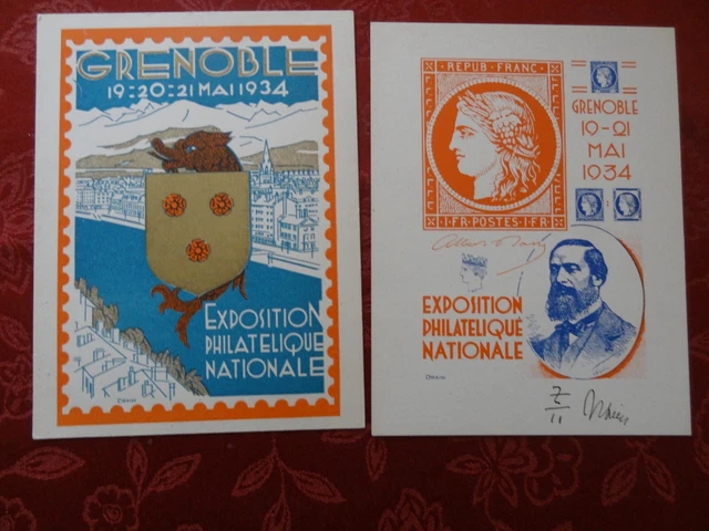ESSAIS ENTIER TSC Grenoble 1934 signés Draim EUR 75,00 - PicClick FR
