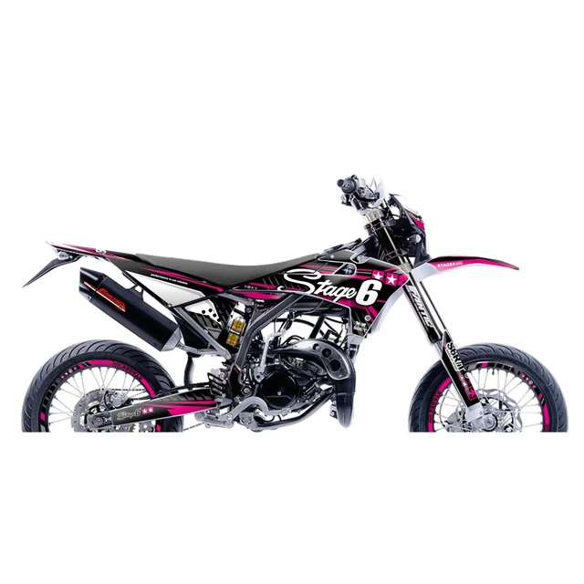 KIT GRAPHIQUES DECO Stage6 Rose FANTIC XE 50 ENDURO COMP. 1999-2010 EUR ...