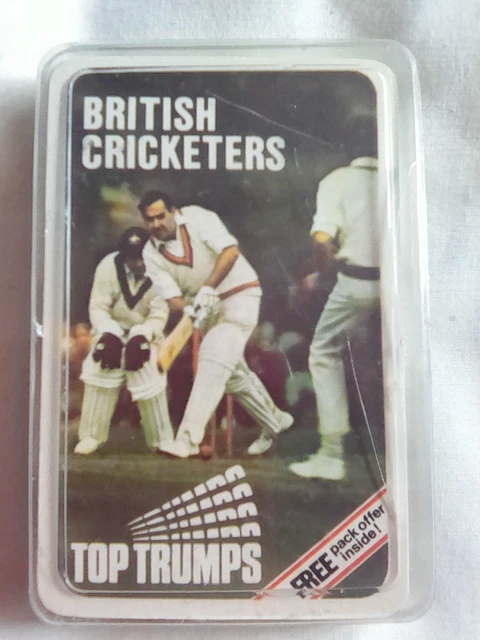 VINTAGE TOP TRUMPS RARE DUBREQ BRITISH CRICKETERS (small size) complete ...