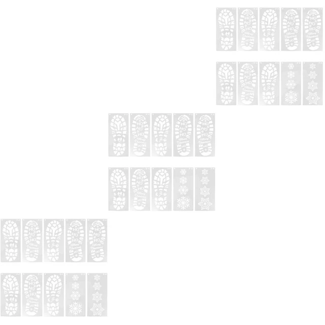 SET OF 3 Painting Stencils Snowflake Template Christmas Templates £31. ...