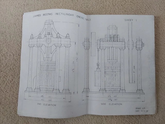 LIVE STEAM ENGINE James Booths Rectilinear Engine Drawings / Plans EUR ...