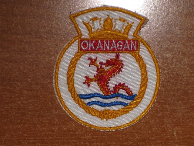 CANADIAN NAVY BADGE Ship's Crest HMCS Okanagan Submarine $2.99 ...