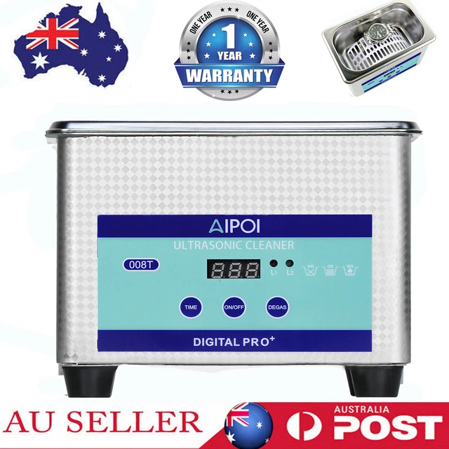 800ML ULTRASONIC CLEANER Stainless Steel Sonic Wave Tank Jewelry Watch ...