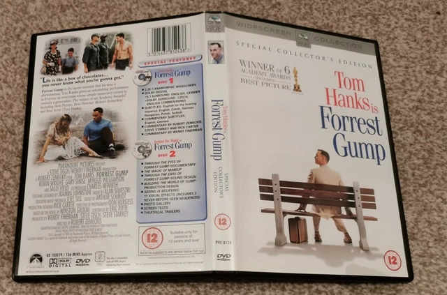 FORREST GUMP DVD Romantic Comedy Drama Film Classic 1994 (2-Disc ...