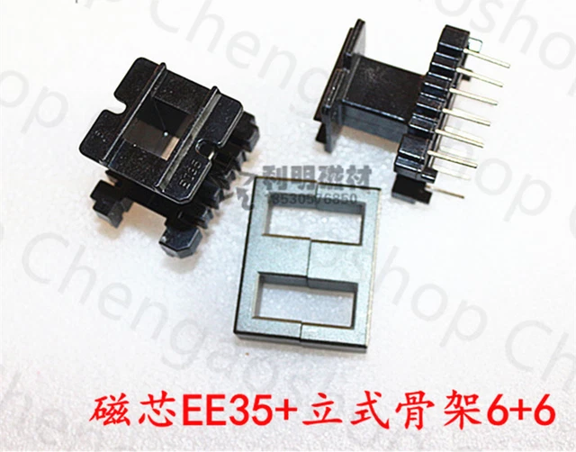 10SET EE35 6+6PINS Ferrite Cores bobbin,transformer core,inductor coil #Q1319 ZX EUR 18,49 ...