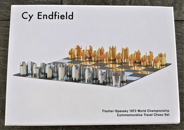 FISCHER-SPASSKY 1972 COMMEMORATIVE MODERN TRAVEL CHESS SET by CY ...