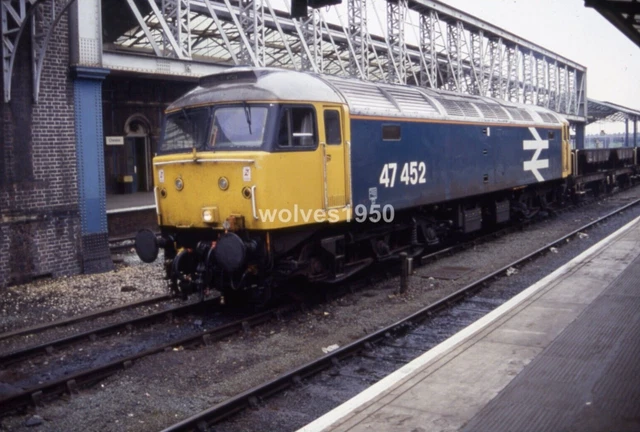 BRITISH RAIL TYPE 4 Class 47 47 452 Chester Original Railway Slide £1. ...
