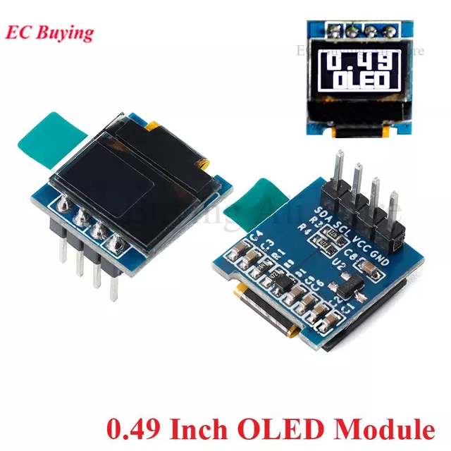 0.49& OLED DISPLAY 64x32 White Screen I2C Interface SSD1306 for Arduino ...