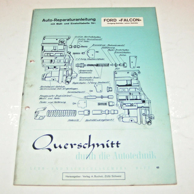 ORIGINAL CAR REPAIR Manual Ford Falcon - Year of Manufacture Since 1960 ...