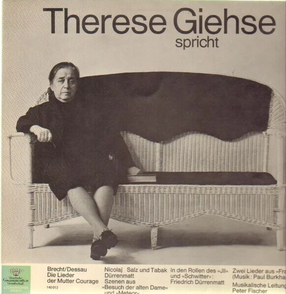 LP THERESE GIEHSE Therese Giehse Singt Und Spricht NEAR MINT Deutsche ...