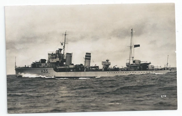 HMS HUNTER H-CLASS Destroyer Royal Navy Unused RP PC £10.00 - PicClick UK