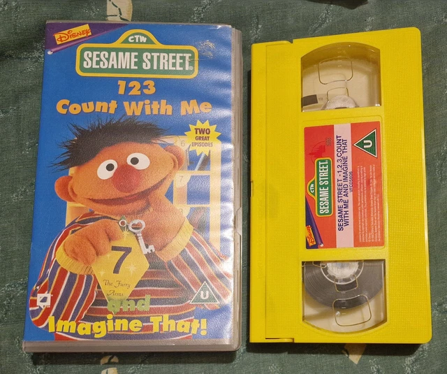 SESAME STREET 123 Count With Me and Imagine That! VHS Video [my ref995 ...