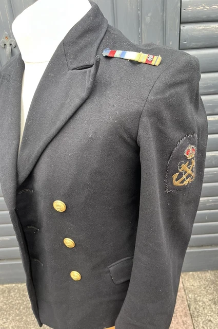 WW2 BRITISH ROYAL Navy Petty Officers Dress Uniform Jacket Battle Dress ...