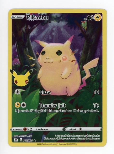 PIKACHU FULL ART Celebrations 25th Anniversary, 005/025 Pokemon Card £1 ...