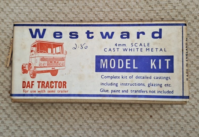 VERY RARE VINTAGE Westward Models DAF Tractor White Metal 4mm Truck ...