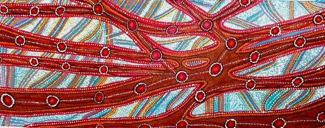 ABORIGINAL ART PAINTING Hand painted Canvas,Annie Marlissa "Gibb River ...
