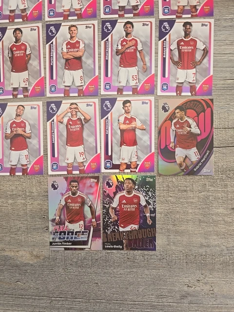 TOPPS PREMIER LEAGUE 2026 Arsenal Full Team Set Bundle 18 Cards Include ...