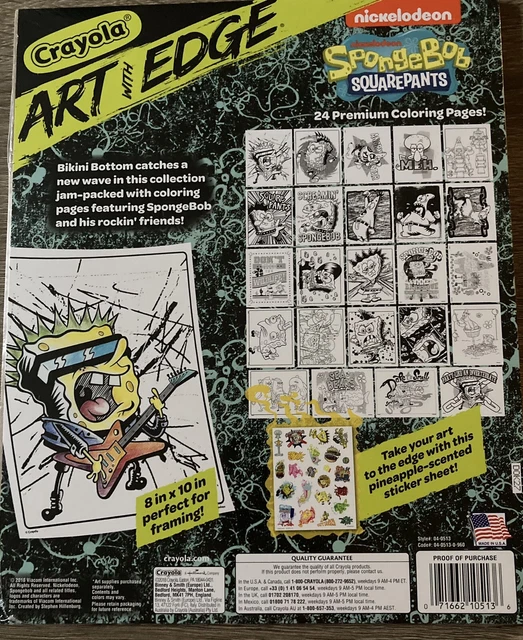 CRAYOLA ART WITH Edge SPONGEBOB SQUAREPANTS 24 Colouring Pages ...