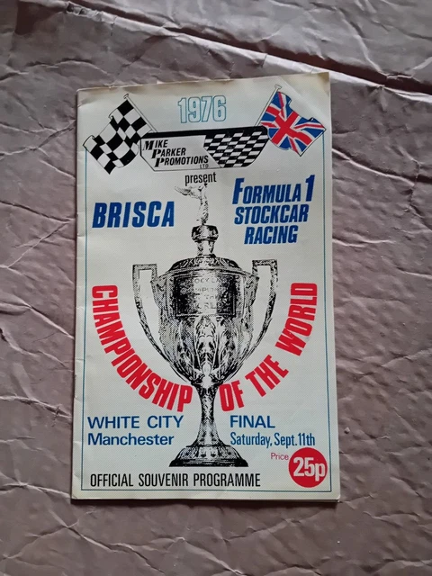 BRISCA F1 STOCK Car Racing World Final Prog White City Stadium 11Th ...