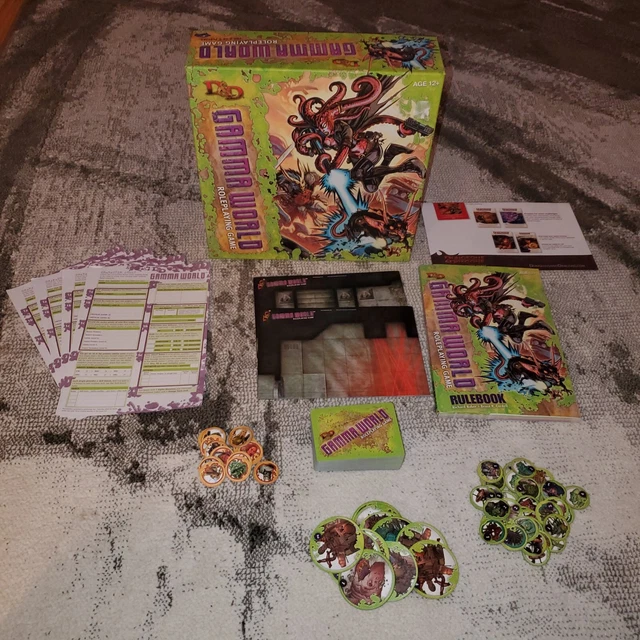 DUNGEONS AND DRAGONS Gamma World Role Playing Board Game 100% Complete ...