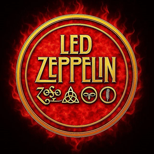 LED ZEPPELIN LONDON 1968 🇬🇧Fourever Logo 🇨🇦Two Leather Keychains 🇺🇸 $31 ...