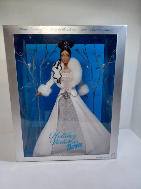 HOLIDAY VISIONS BARBIE African American Winter Fantasy 1st 2003 $24.89 ...
