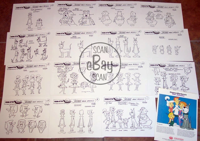THE JETSONS NEW ANIMATORS' MODEL SHEETS HANNA BARBERA Artist Reference ...