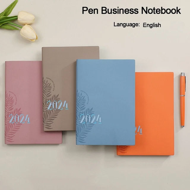 365 DAYS 2024 English Agenda Book A5 365 Days Notebook New Calendar ...