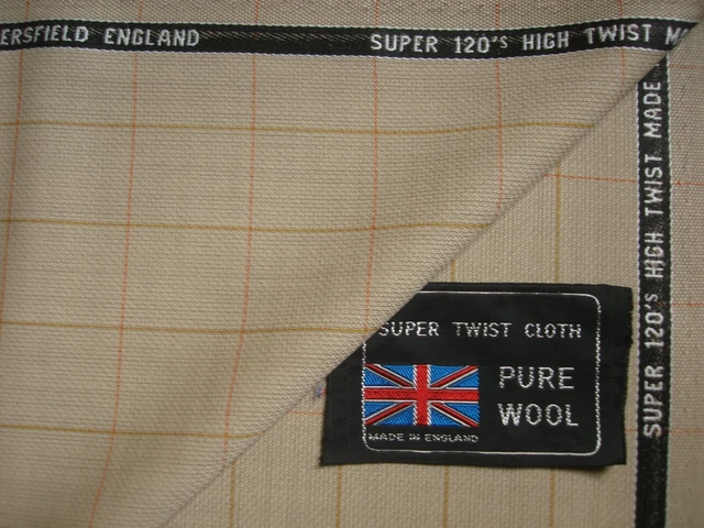 SUPER 120’S WOOL HIGH TWIST JACKETING FABRIC MADE IN HUDDERSFIELD ...