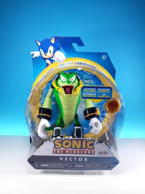 JAKKS PACIFIC SONIC The Hedgehog Vector & Super Ring 4" Inch UK Seller ...