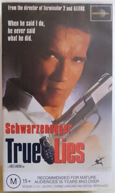 TRUE LIES VHS Scharzenegger Jamie Lee Curtis James Cameron PAL Video Action 1995 $45.00 ...
