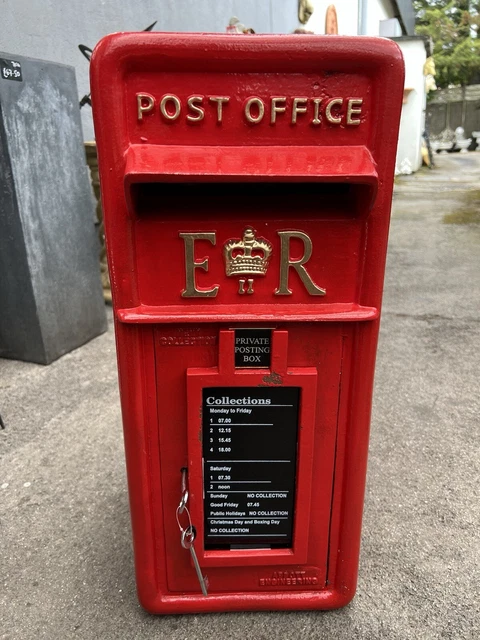 CAST IRON POST Office Red Letter Box ER ex Display Reproduction Royal ...
