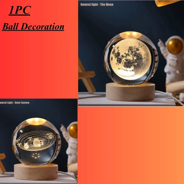 CRYSTAL BALL SOLAR System Decoration Ornament USB Light Base £4.19 ...