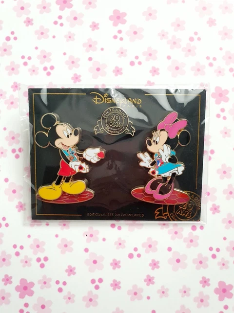 DISNEYLAND PARIS 20TH Anniversary Mickey & Minnie Pin Trading Pin Set ...