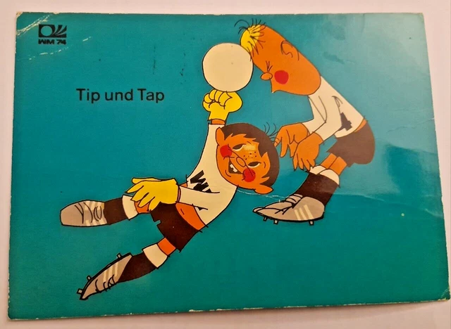 CARTOLINA POSTCARD MUNCHEN 74 WM74 Football TIP und TAP mascotte ...