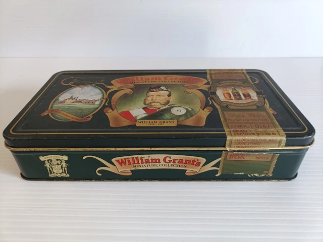 RARE WILLIAM GRANT'S Scotch Whisky Miniature Collection EMPTY Tin With ...