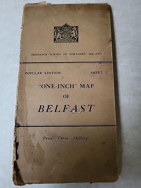 1939 ONE INCH Map Of BELFAST | SHEET 7 | Ordinance Survey of Northern ...