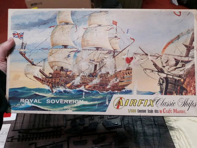 VINTAGE AIRFIX KLASSISCHE Schiffe Royal Sovereign Maßstab 1/600 ...