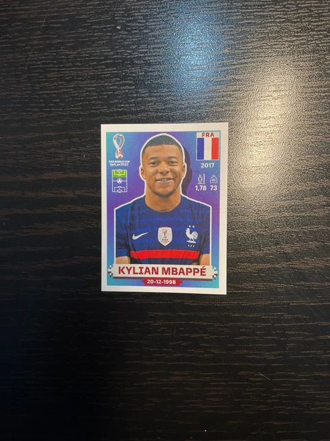 PANINI KYLIAN MBAPPE Qatar 2022 FIFA World Cup FRA19 Sticker White ...