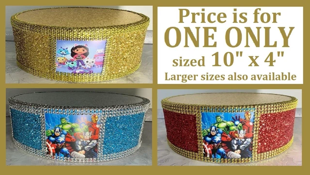 10& ROUND 4& Tall Marvel Avengers Gabbys Dollhouse Handmade Birthday ...