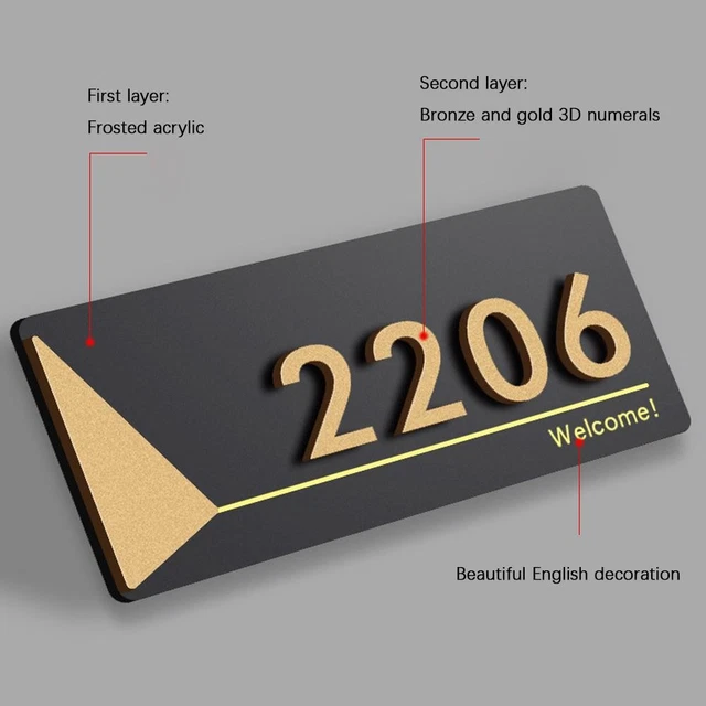 PERSONALIZED FLOATING HOUSE Numbers Address Street Sign Plaque V4O5 ...