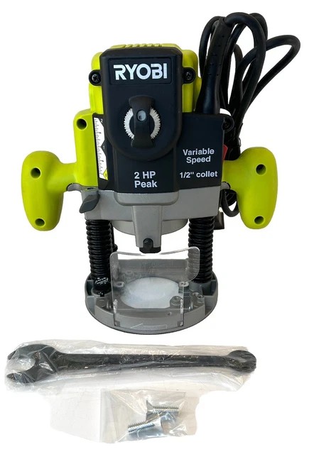 RYOBI 10 AMP 2 HP Plunge Base Corded Router Model RE180PL1G $124.99 ...