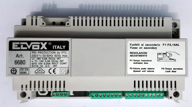 VIMAR/ELVOX 6680 ALIMENTATORE Soundsystem 60VA (6 mesi di garanzia) EUR ...