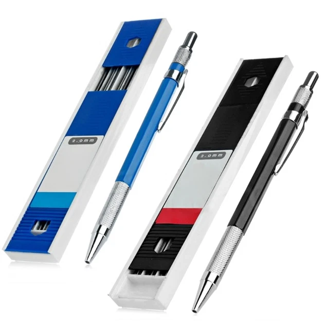 2MM 2B LEAD Holder Automatic Mechanical Drawing Drafting Pencil 12 ...