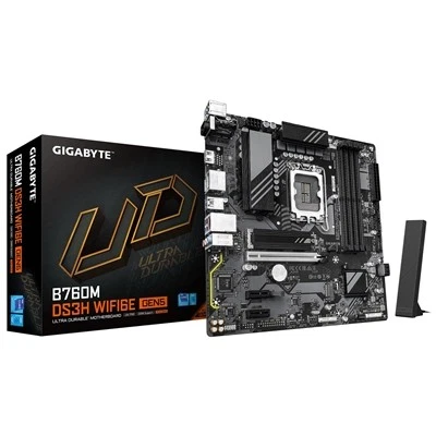 GIGABYTE B760M DS3H WIFI6E GEN5 Intel 1700 Socket Motherboard Micro-Atx ...