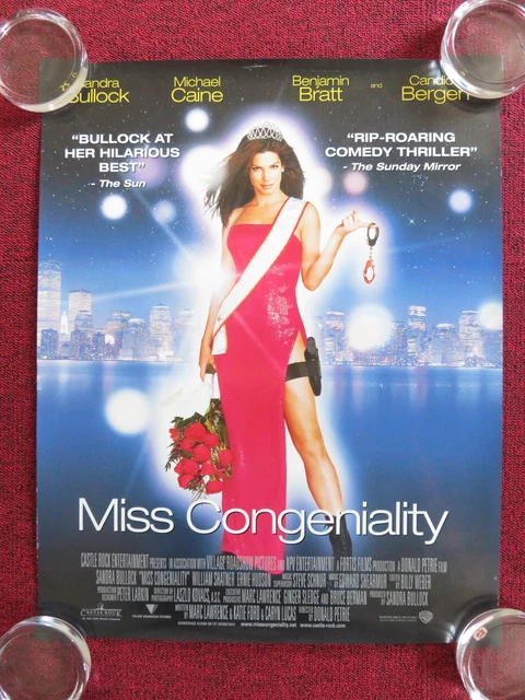 MISS CONGENIALITY VHS Video Poster Sandra Bullock Michael Caine 2000 £ ...